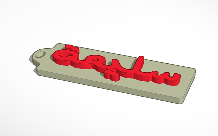 3D design Keychain Arabic Name : Salima - Tinkercad