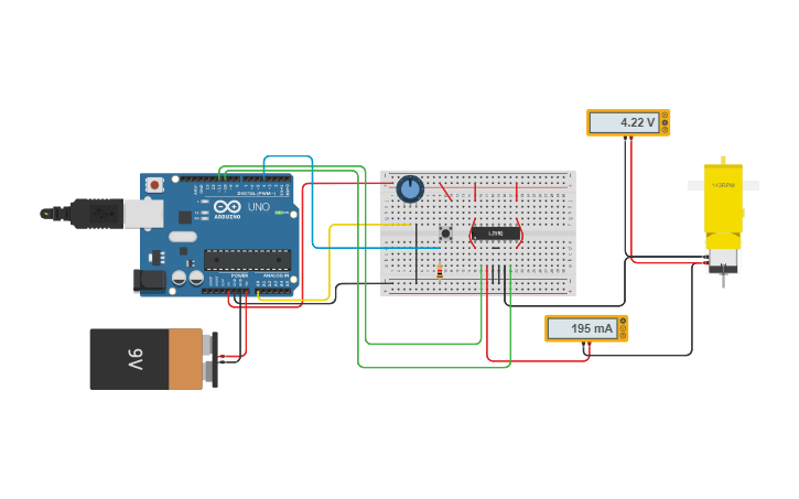 Circuit design Puente en H - Tinkercad
