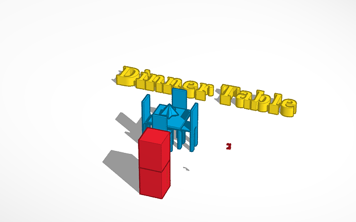 3D design Dinner Table | Tinkercad