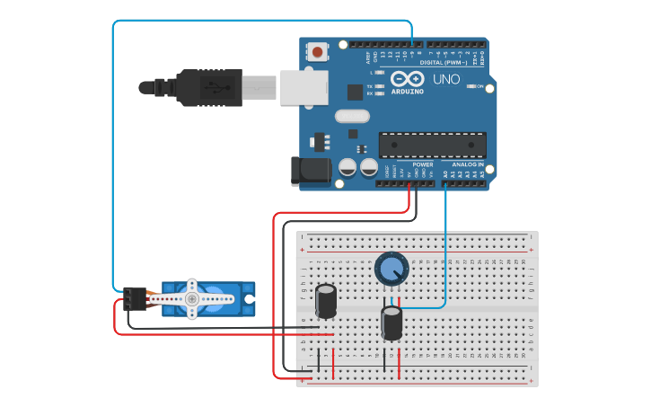 Circuit design Arduino 5-1 心情指標-Block | Tinkercad