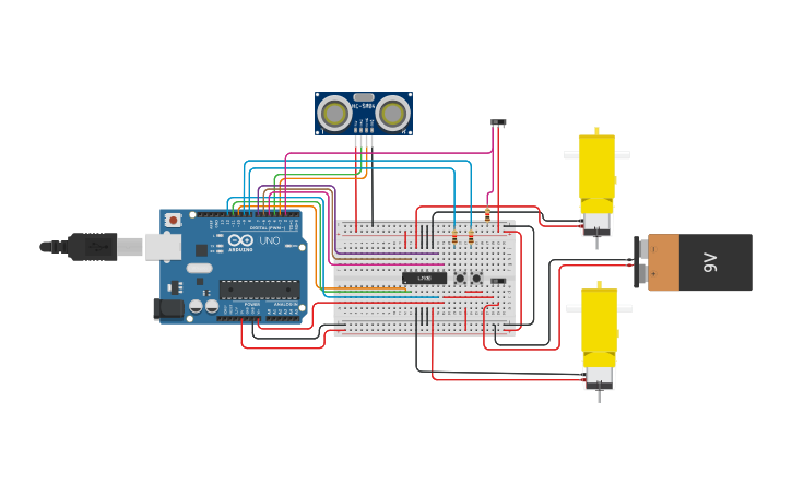 Circuit design sumo - Tinkercad