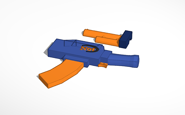 3D design Custom Nerf Gun: Offhand CS-6 | Tinkercad