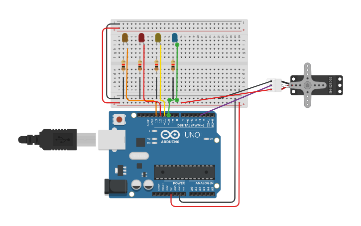 Circuit design palanca raul - Tinkercad