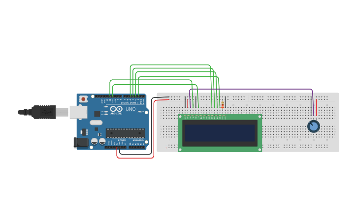 Circuit design LCD - Nome - Tinkercad