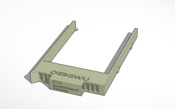 3d Design Hpe Proliant 2 5 Disk Caddy Tinkercad