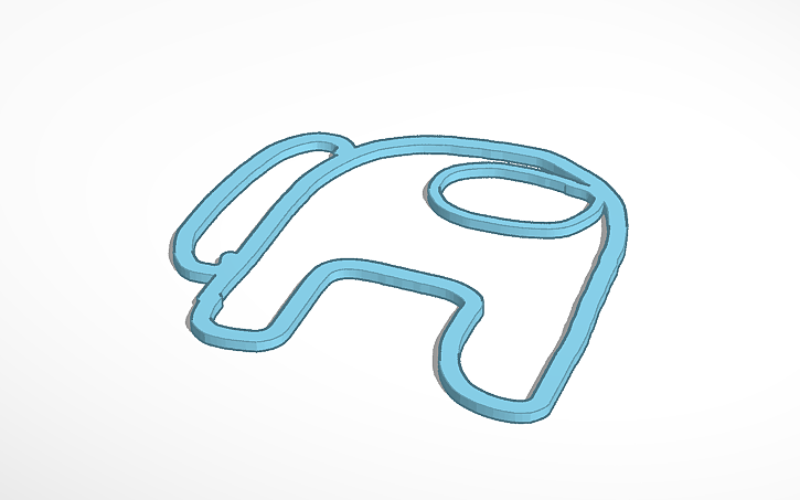 3D design Among us astronaut 2D - Tinkercad