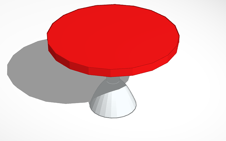 3D design round table with 2 chairs - Tinkercad