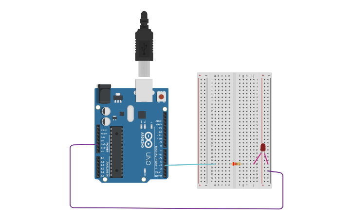 Circuit design Practica 7 Circuito Con Un Led Cristina Murillo | Tinkercad