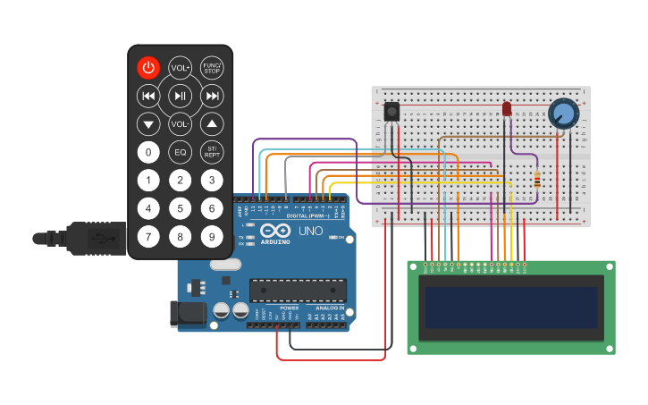 Circuit design Pumping simulation - Tinkercad