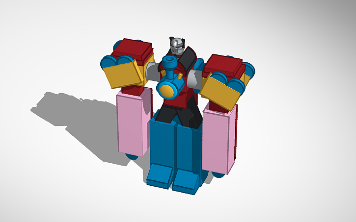 3D design robot toy train - Tinkercad