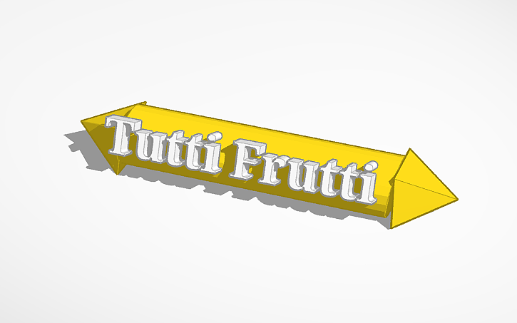 3D design Tutti Frutti - Tinkercad