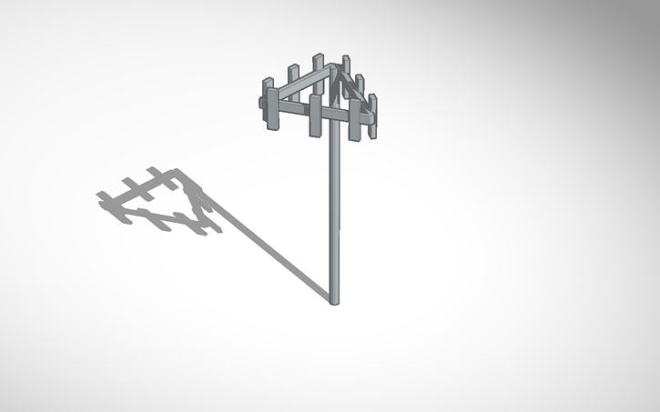 3D design cell phone tower - Tinkercad