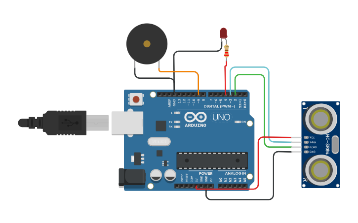 Circuit design Buzzer - Tinkercad