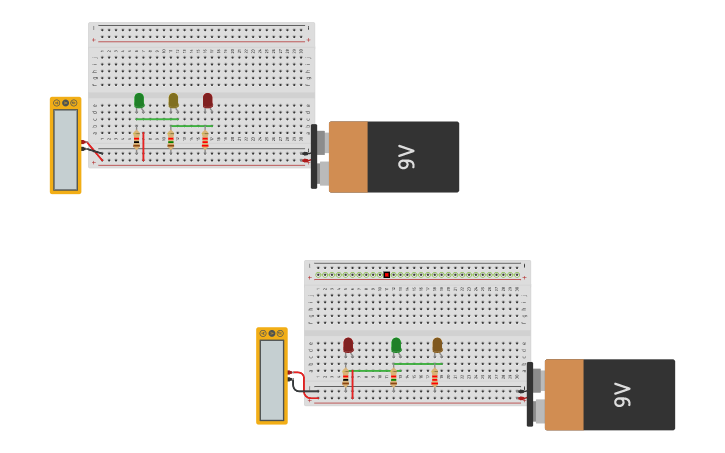 Circuit design battery level indicator | Tinkercad