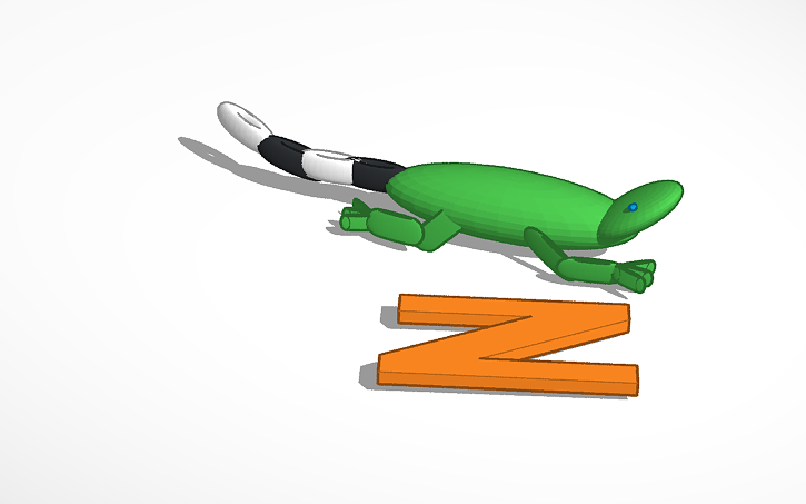 3D design Z is for zebra-tailed lizard | Tinkercad