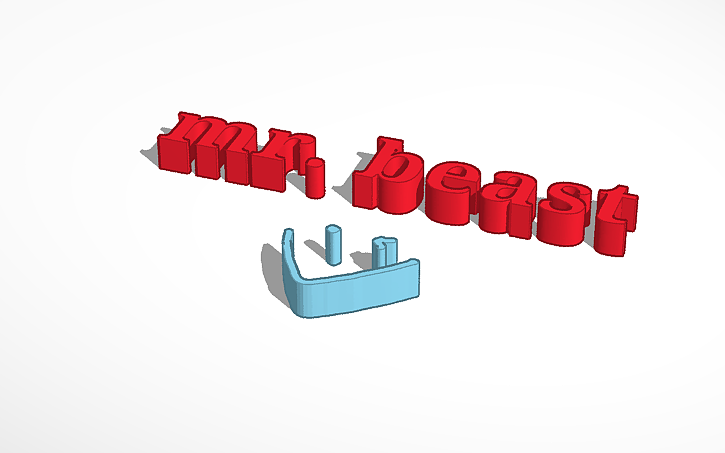 3D design mr. beast - Tinkercad