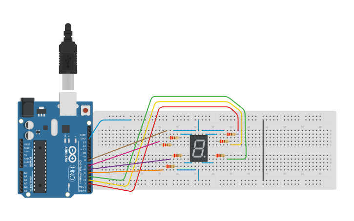 Circuit design ScoreBoard - Tinkercad