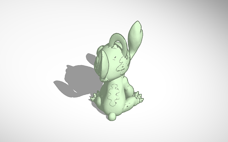 3D design Stich key chain - Tinkercad