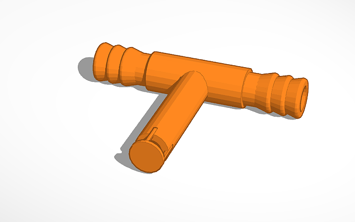 3D design 3/8 Tee With 3mm Sprayer | Tinkercad