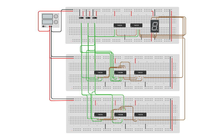 Circuit design Activity#8 - 3-VARIABLE K-MAP - Tinkercad