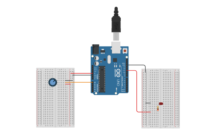 Circuit design Variable Voltage Simulator - Tinkercad