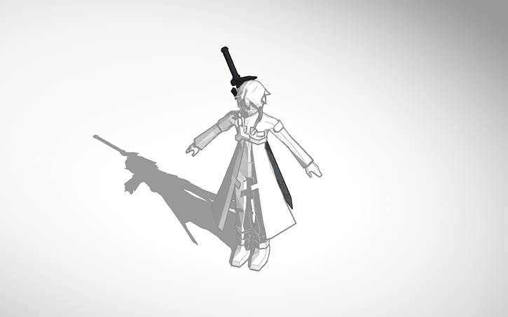 3D design Kirito Model - Tinkercad