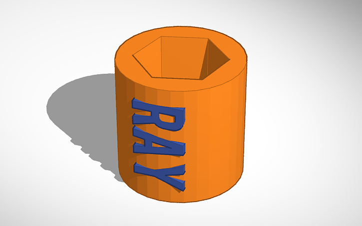 3D design Rays Eraser - Tinkercad