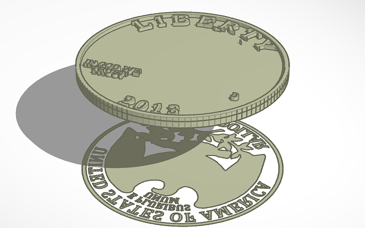 3D design necc quarter - Tinkercad