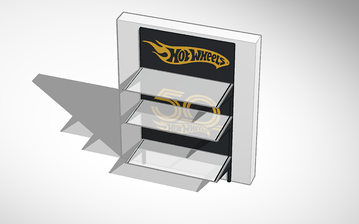 3D design modern wall shelf - Tinkercad