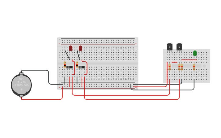 Circuit design AND Logic Gate - Tinkercad