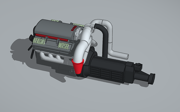 3D design 8V-71 Detroit Diesel - Tinkercad