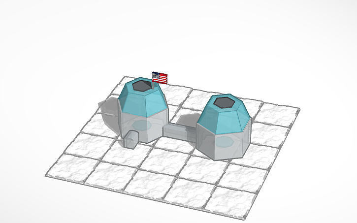 3D design Moon Base - Tinkercad