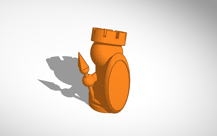 3D design Chess Rook - Tinkercad