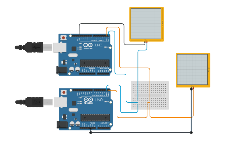 Circuit Design Serial Communication Tinkercad