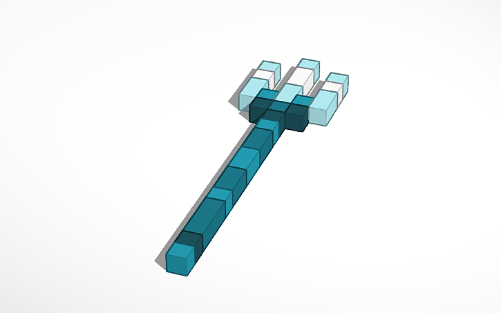 3D design Minecraft Trident | Tinkercad