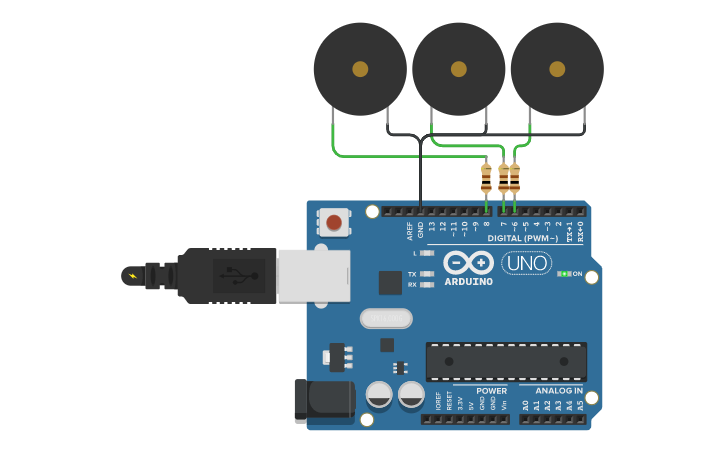 Circuit design Song Player - Tinkercad