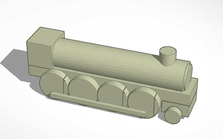 3D design simple train - Tinkercad