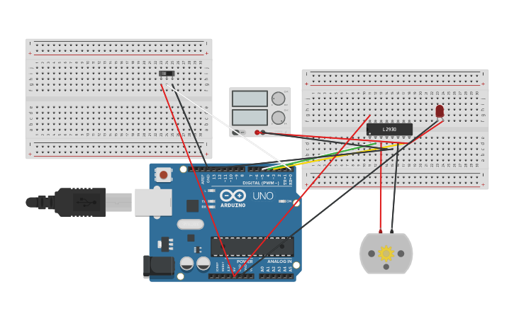 Circuit design DC Motor - Tinkercad