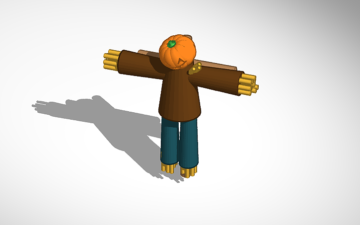 3D design scarecrow - Tinkercad
