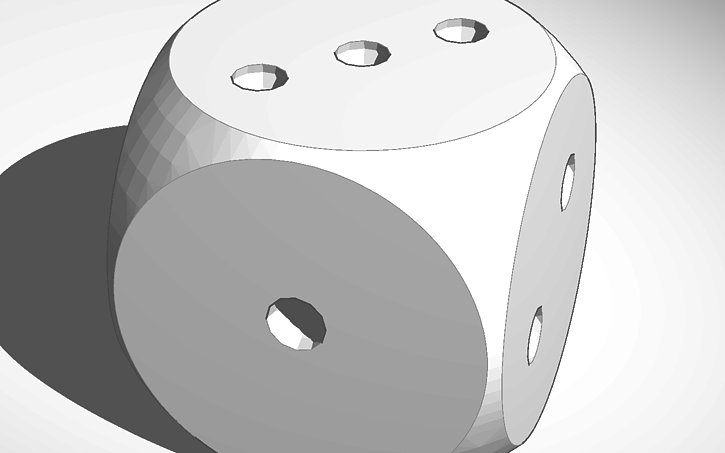 3D design Dice - Tinkercad
