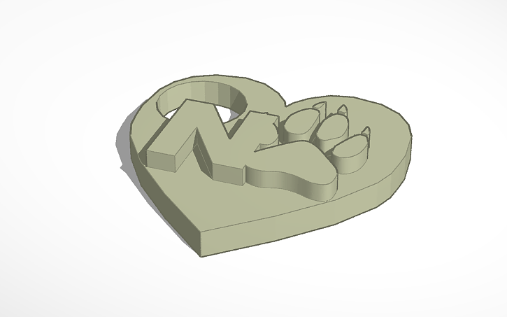 3D design wolf paw | Tinkercad