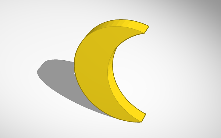 3D design moon - Tinkercad
