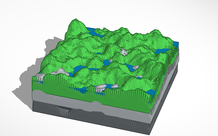 3D design Terrain - Tinkercad