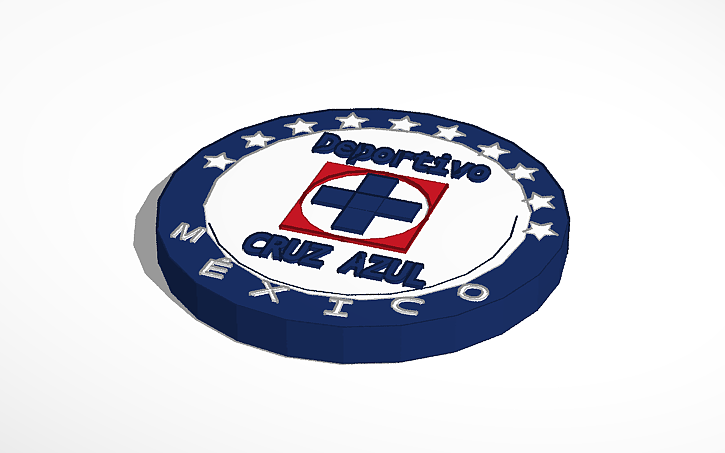 3D design Logo Cruz Azul - Tinkercad