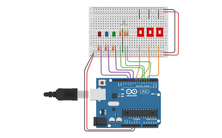 Circuit design CLASE 4 Ej 3 - Tinkercad