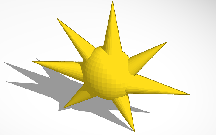 3D design Exquisite Shining Sun - Tinkercad