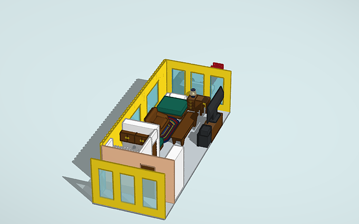3D design Basic hotel interior - Tinkercad