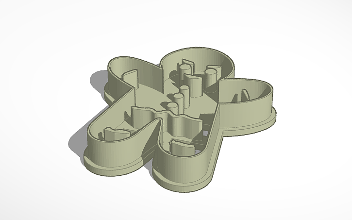 3D design Gingerbread Man cookie cutter - Tinkercad