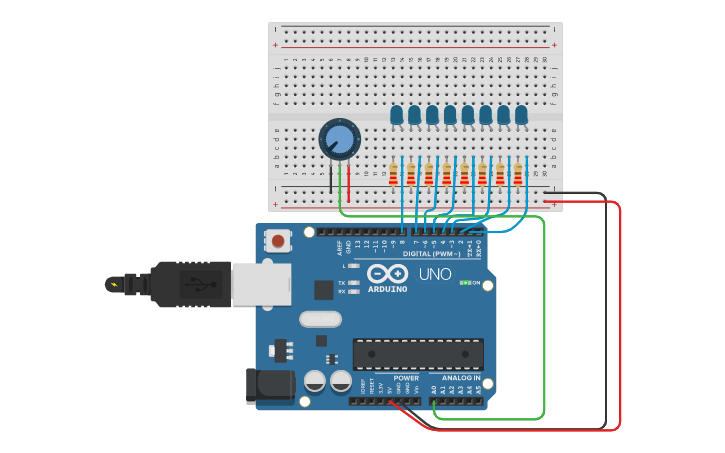 Circuit Design 4 Controlar Intensidad De Leds Con Potenciometro