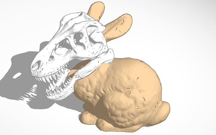 3D design Fluffy T Rex - Tinkercad